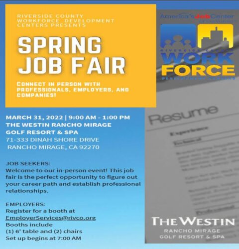 Riverside County Workforce Development Centers Presents Spring Job Fair ...